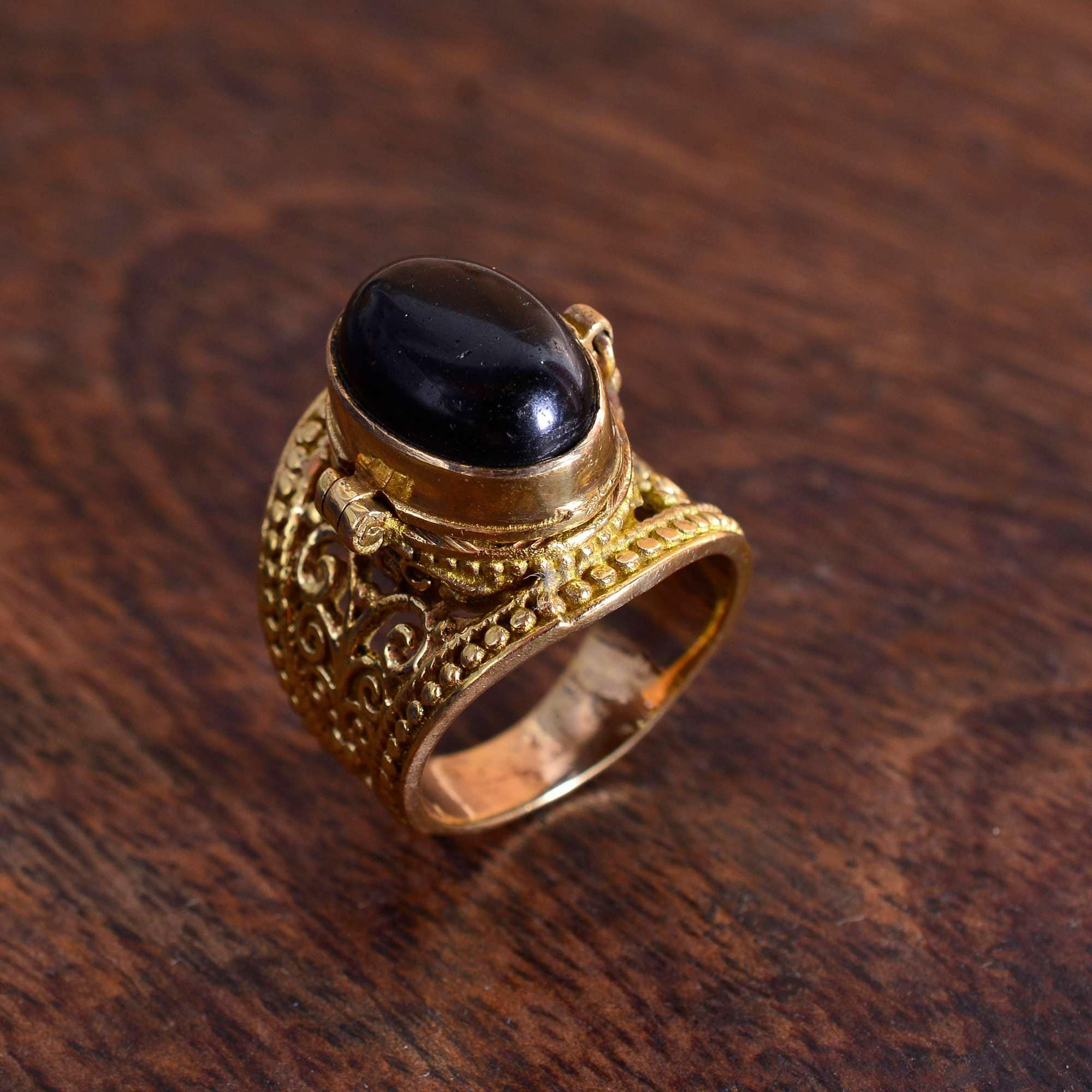 Poison Ring, Hidden Box Ring, Openable Ring, Pill Box Ring, Secret ...