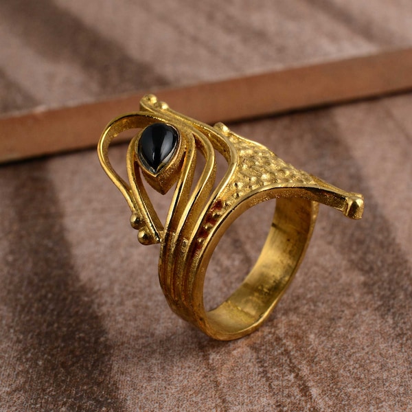 Obsidian Ring - Etsy