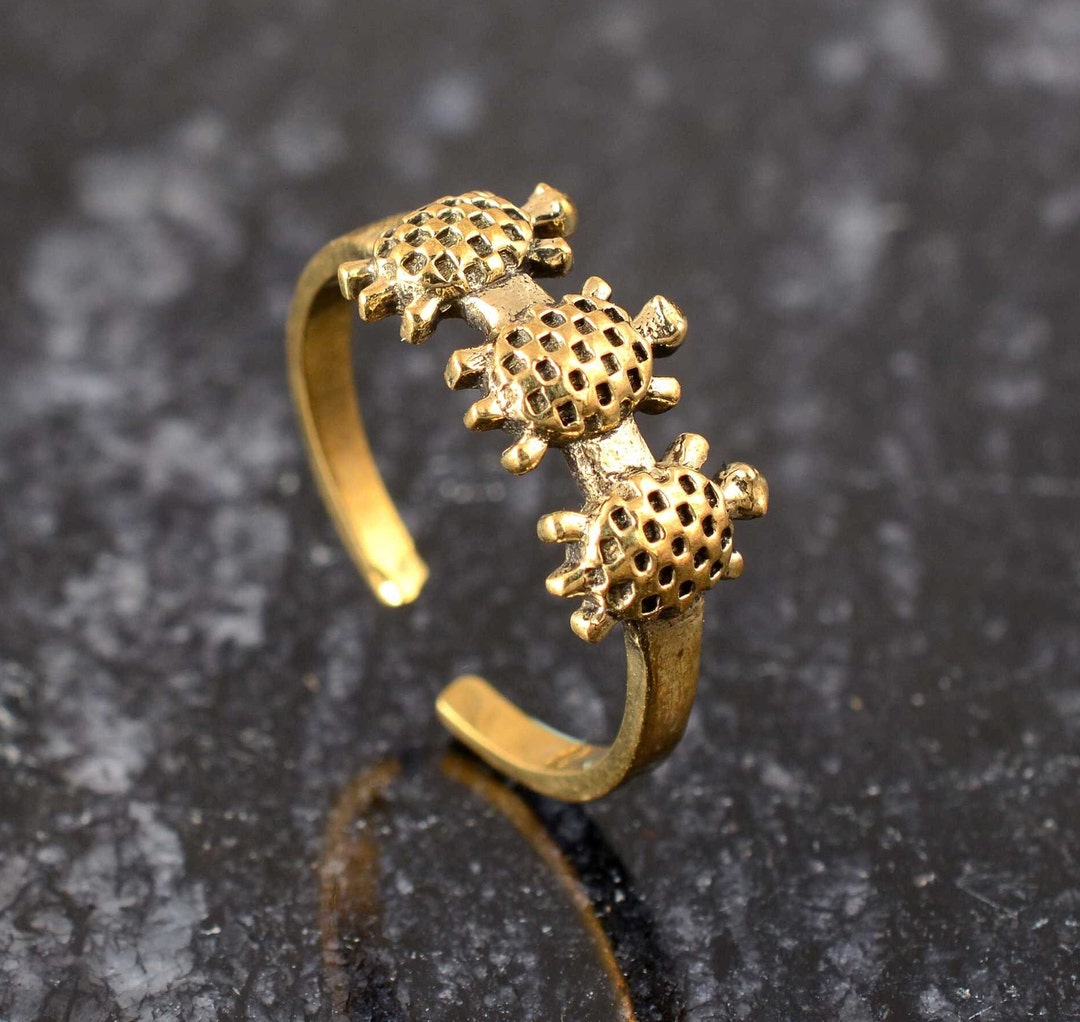 Gold Turtle Ring, Cute Animal Ring, Original Gold Ring, Tortoise Ring ...