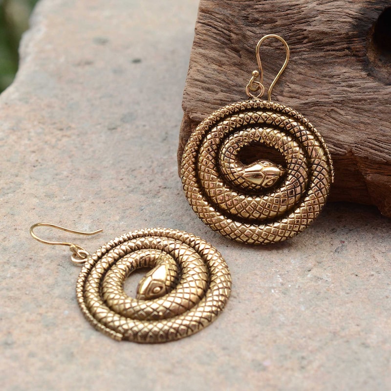 Snake Earrings - Etsy