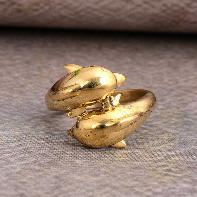 Dolphin Ring - Etsy