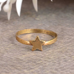 Tiny Star Ring, Super Tiny Star Ring, Gold Star Ring, Shooting Star Ring, Little Star Ring, Your ...