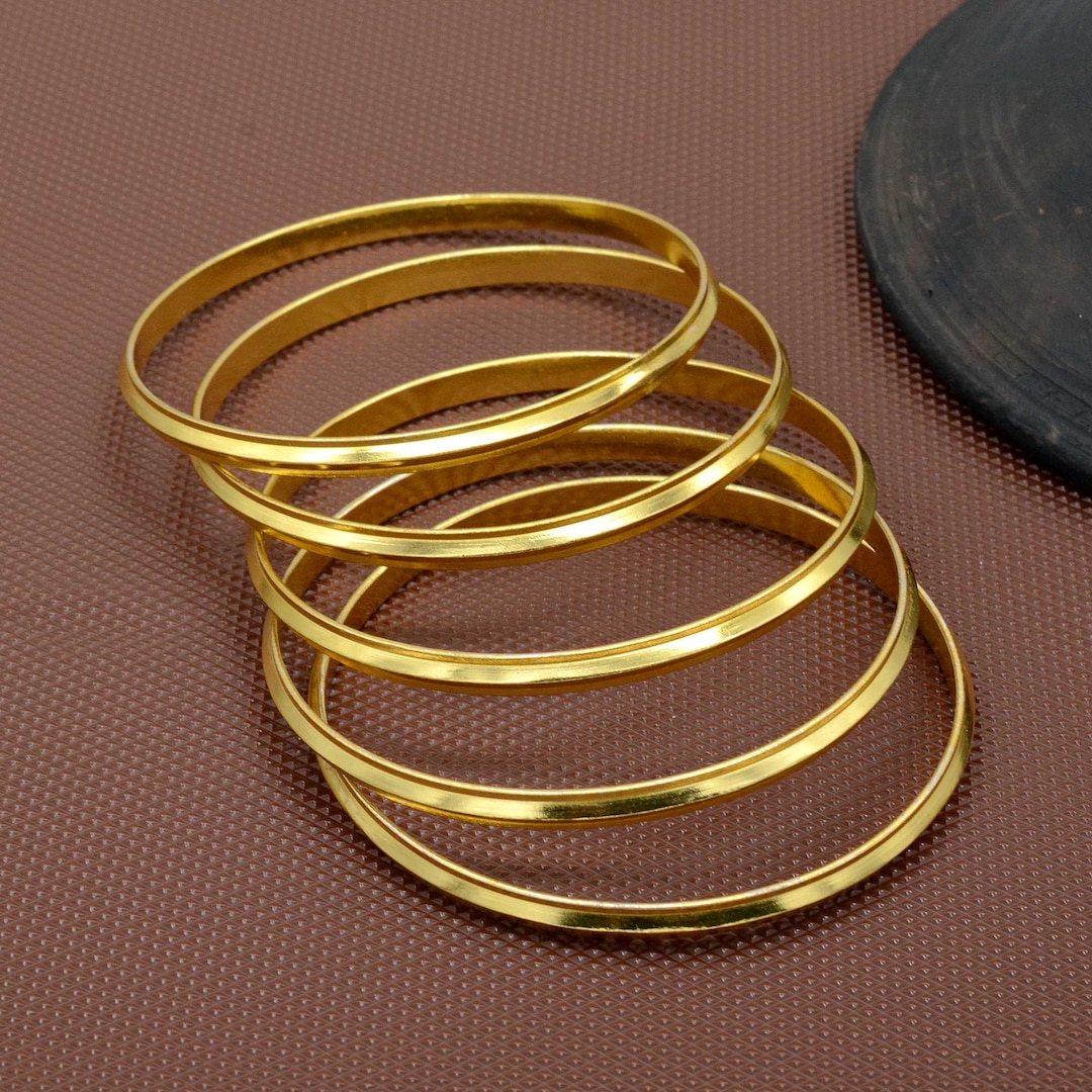 Brass Bangle 100% Pure Brass Bangle Brass Stacking Bangle Round Shape ...
