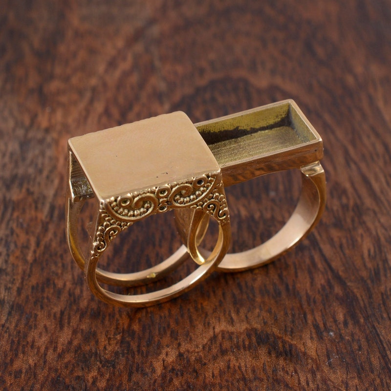 Secret Compartment Ring - Etsy