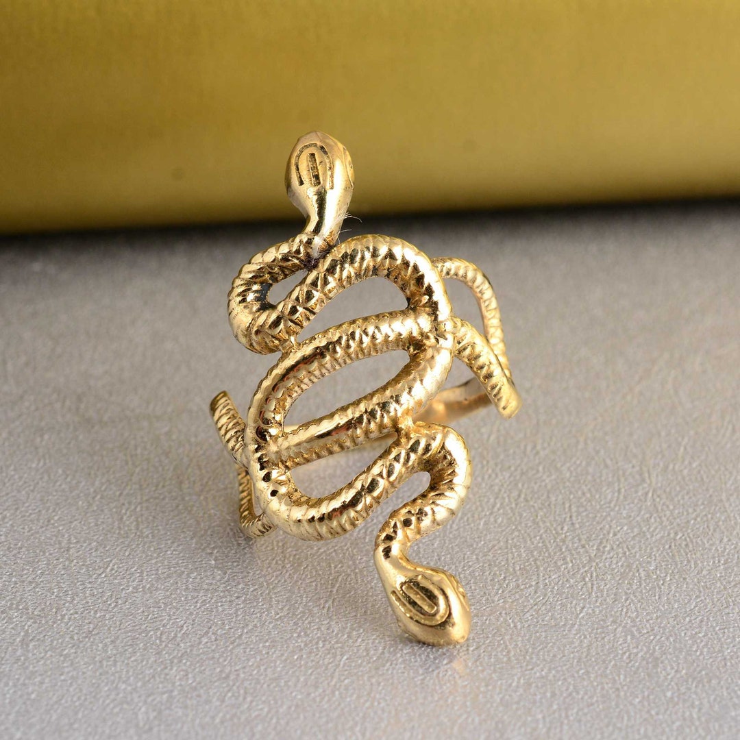 Snake Ring for Women, Gold Snake Wedding Ring for Her, 21st Birthday ...