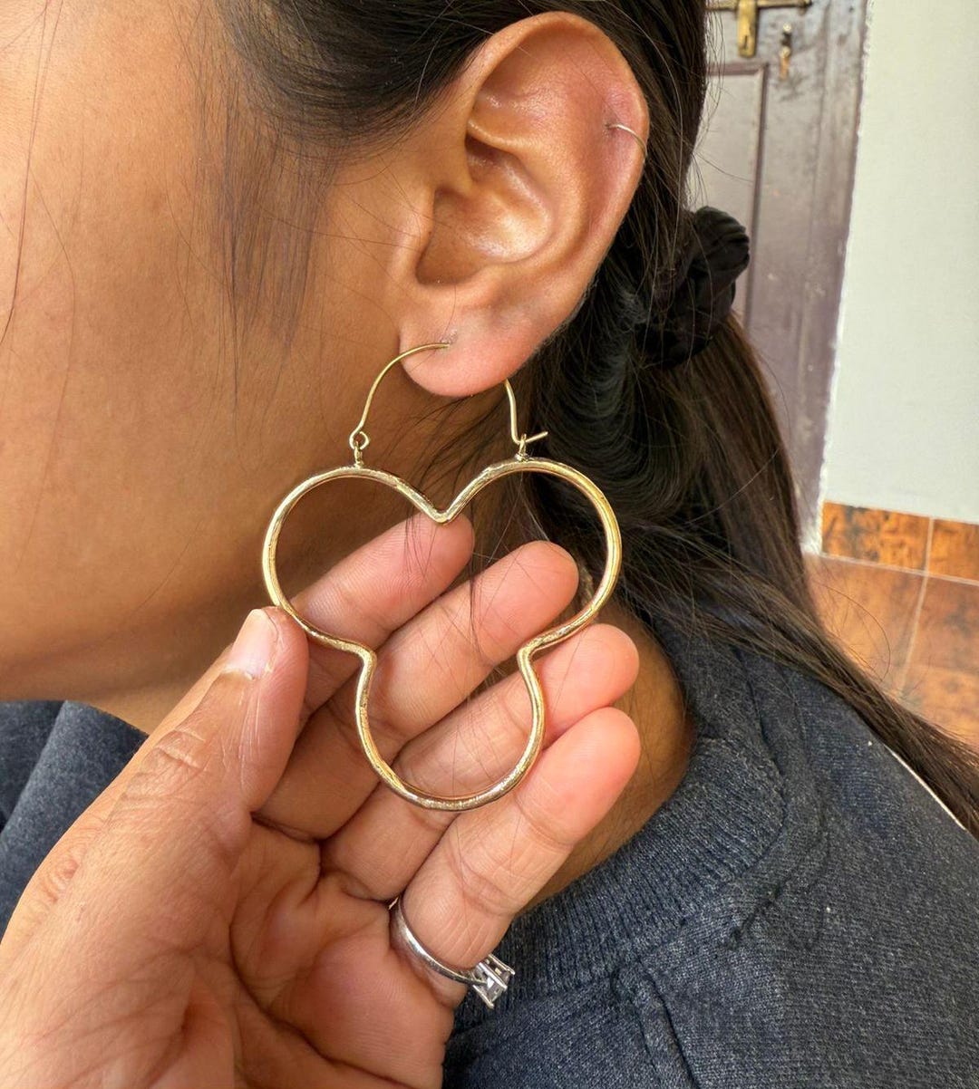 Mickey Mouse Hoop Earrings, Mickey Mouse Hoop Huggies, Mickey Mouse ...