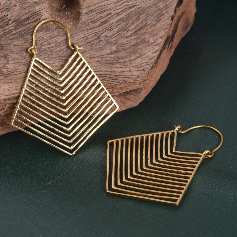 Rhombus Earrings - Etsy