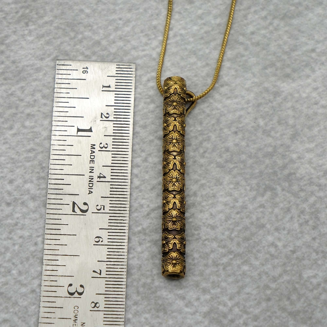 Straw Tubes Gold Necklace, Cocktail Brass Straw, Father's Day Gift ...