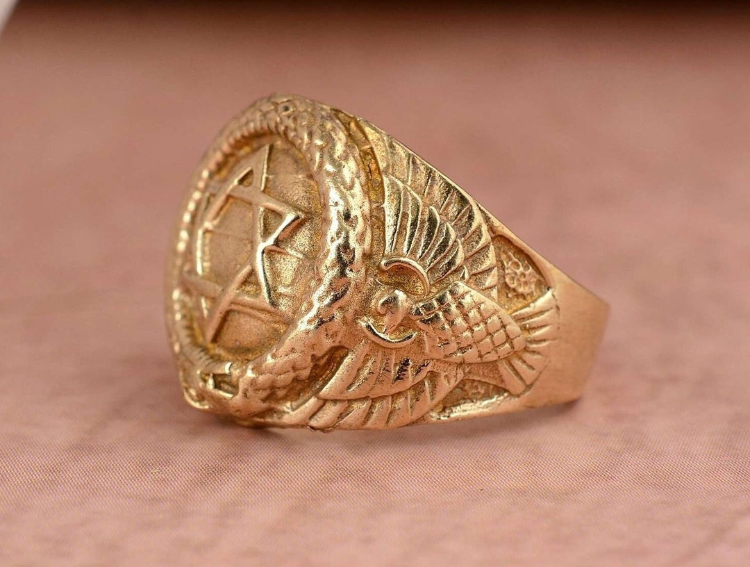 Star of David Eagle Ring: Jewish Signet Ring, Protective Amulet - Etsy