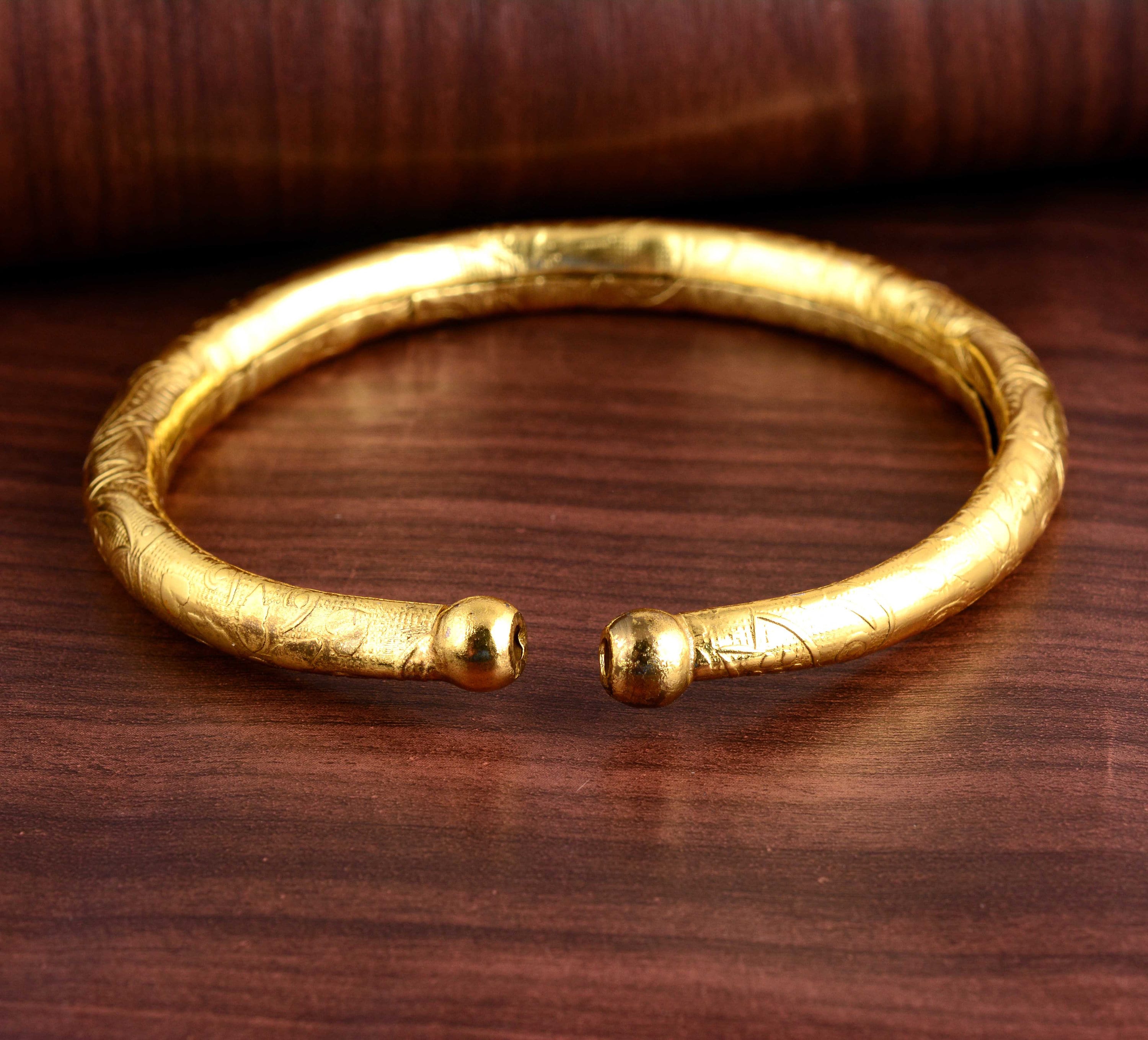Adjustable Brass Ankle Kada Pair: Indian Boho Anklets - Etsy