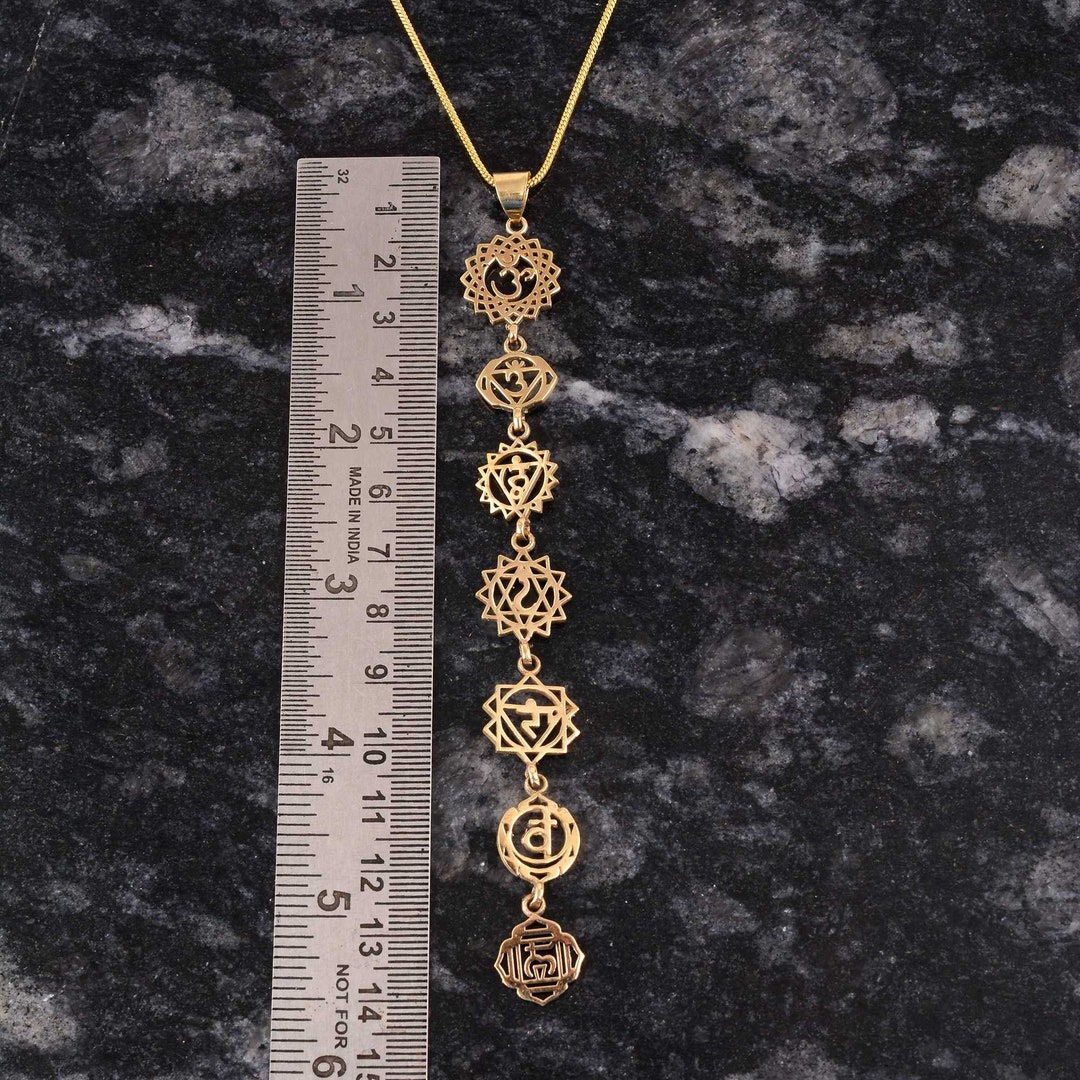 Brass 7 Chakras Pendant, Handmade Pendant,brass Pendant,chakras Pendant ...