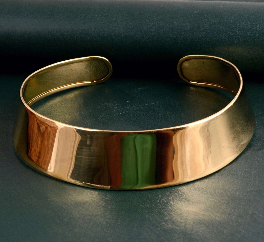 Flexible Plain Brass Choker Solid Brass Choker Necklace - Etsy