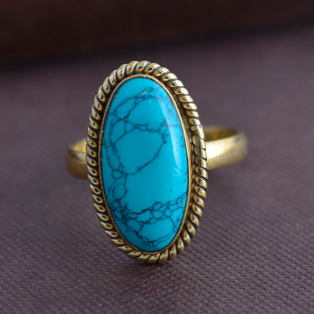 Anillo turquesa anillo delicado anillo de mujer anillo - Etsy España