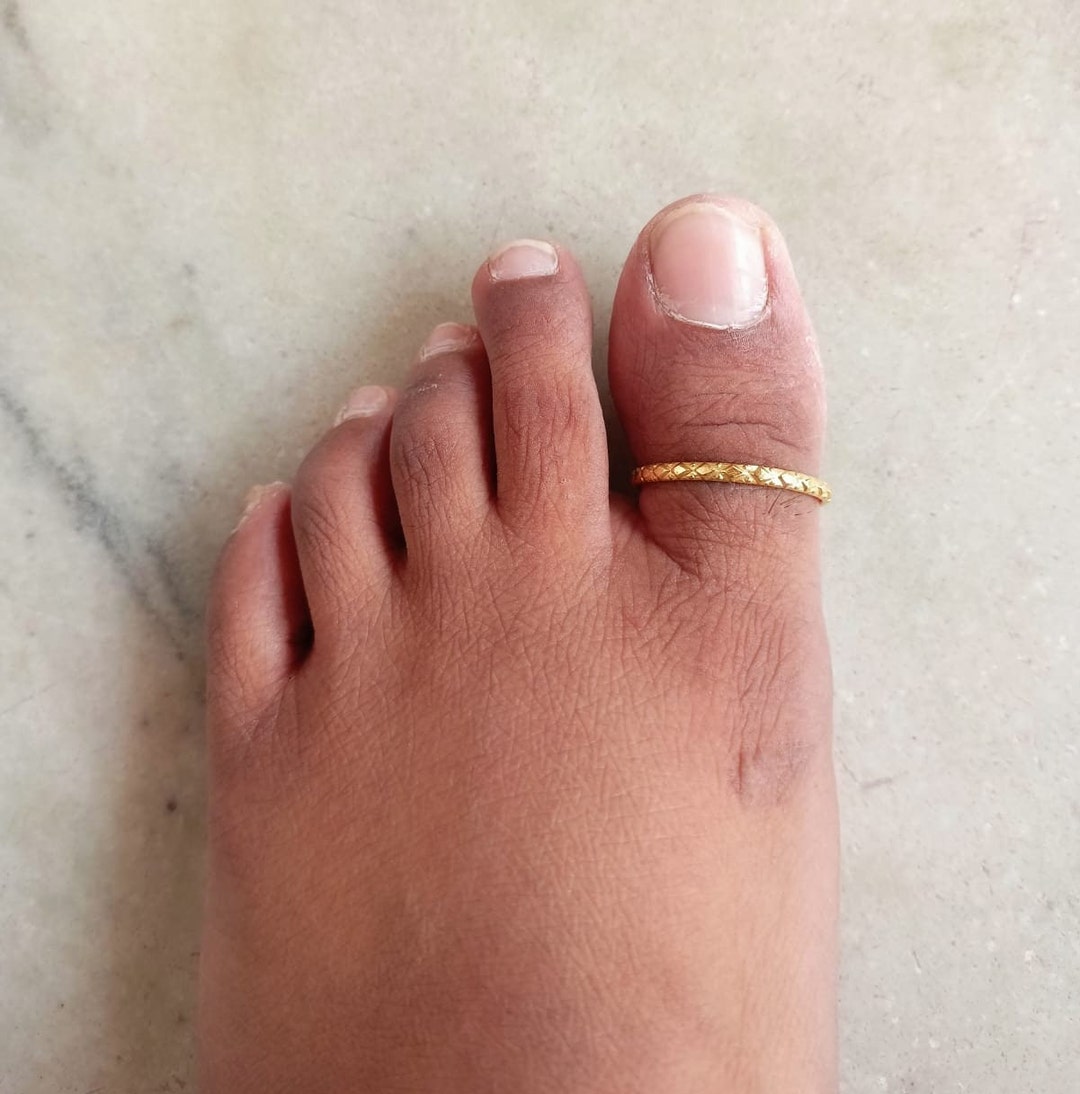 Adjustable Toe Ring, Thumb Toe Ring, Gold Flower Toe Rings, Toe Ring ...