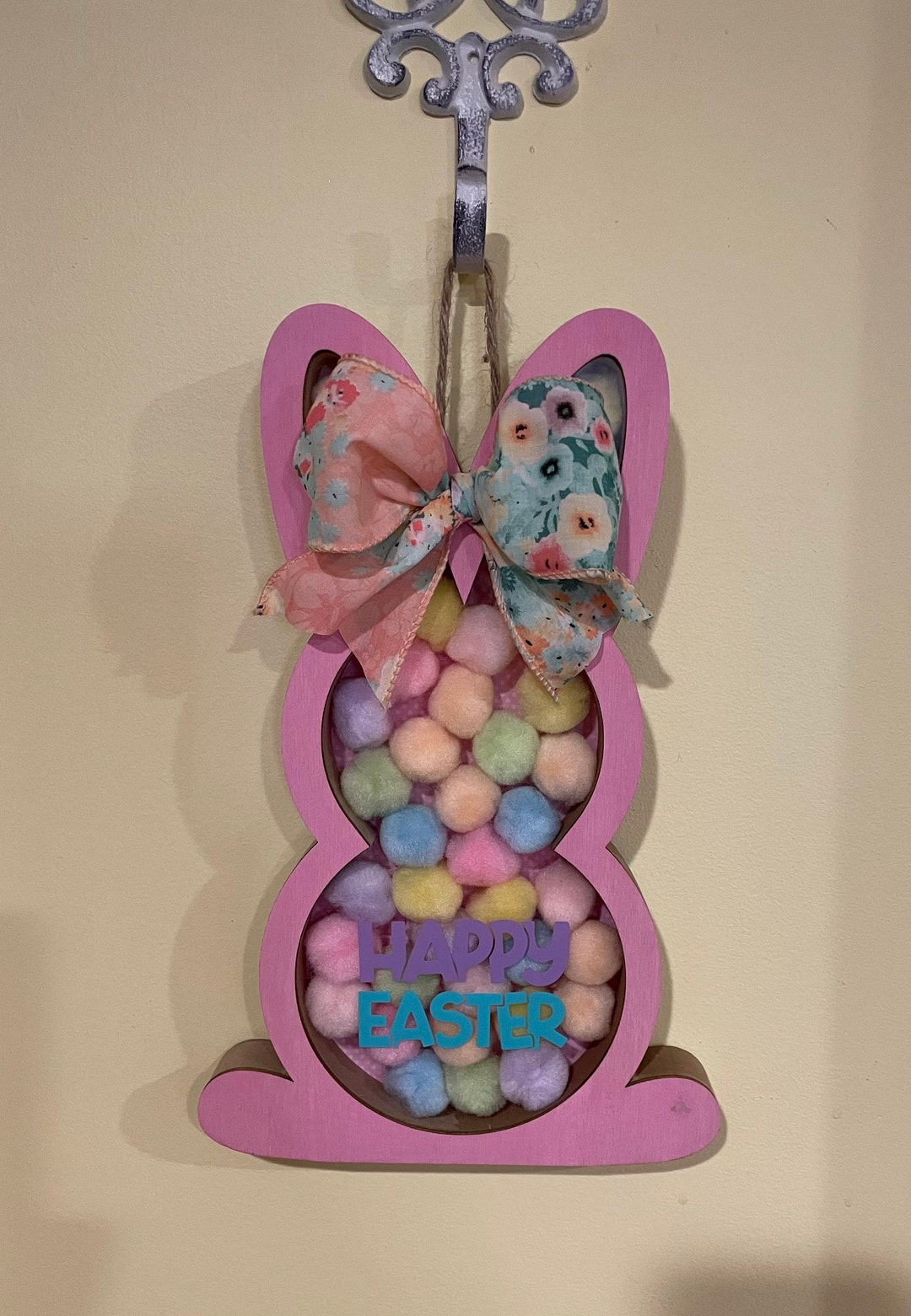 Easter Bunny Shadow Box, Standing or Hanging Bunny Cutout, Bunny Shaped ...