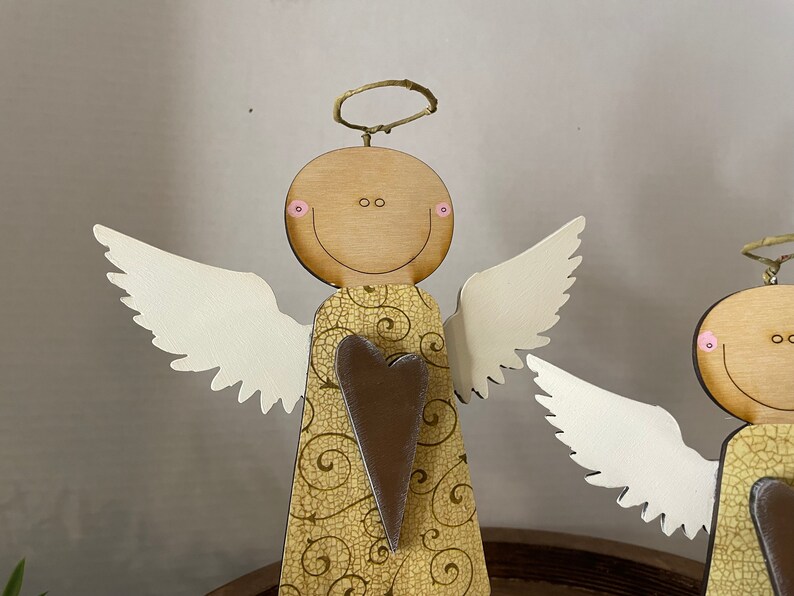 Pair of Standing Angels Guardian Angels Duo Freestanding | Etsy