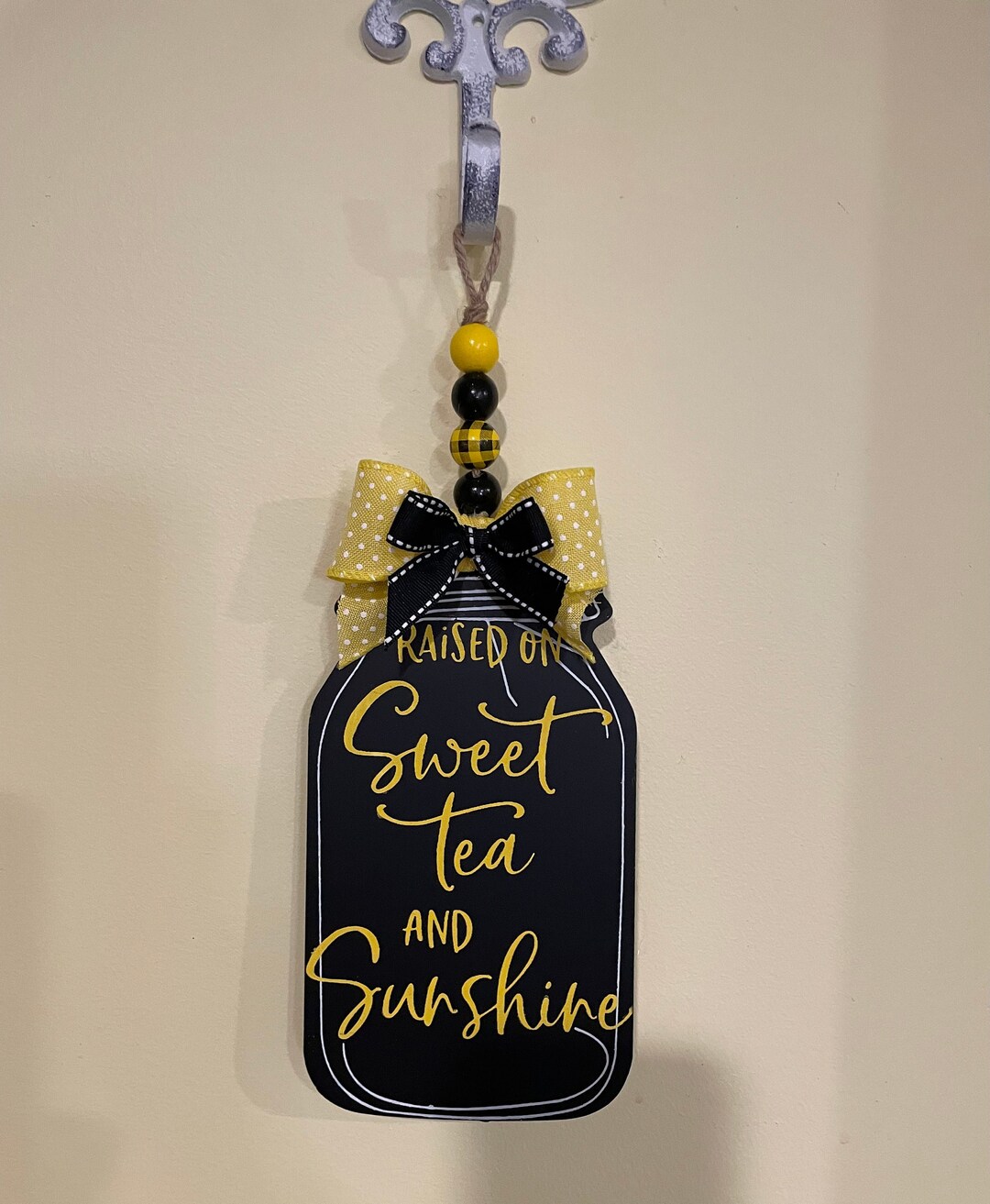 Chalkboard Mason Jar Sign, Raised on Sweet Tea and Sunshine, Fun ...
