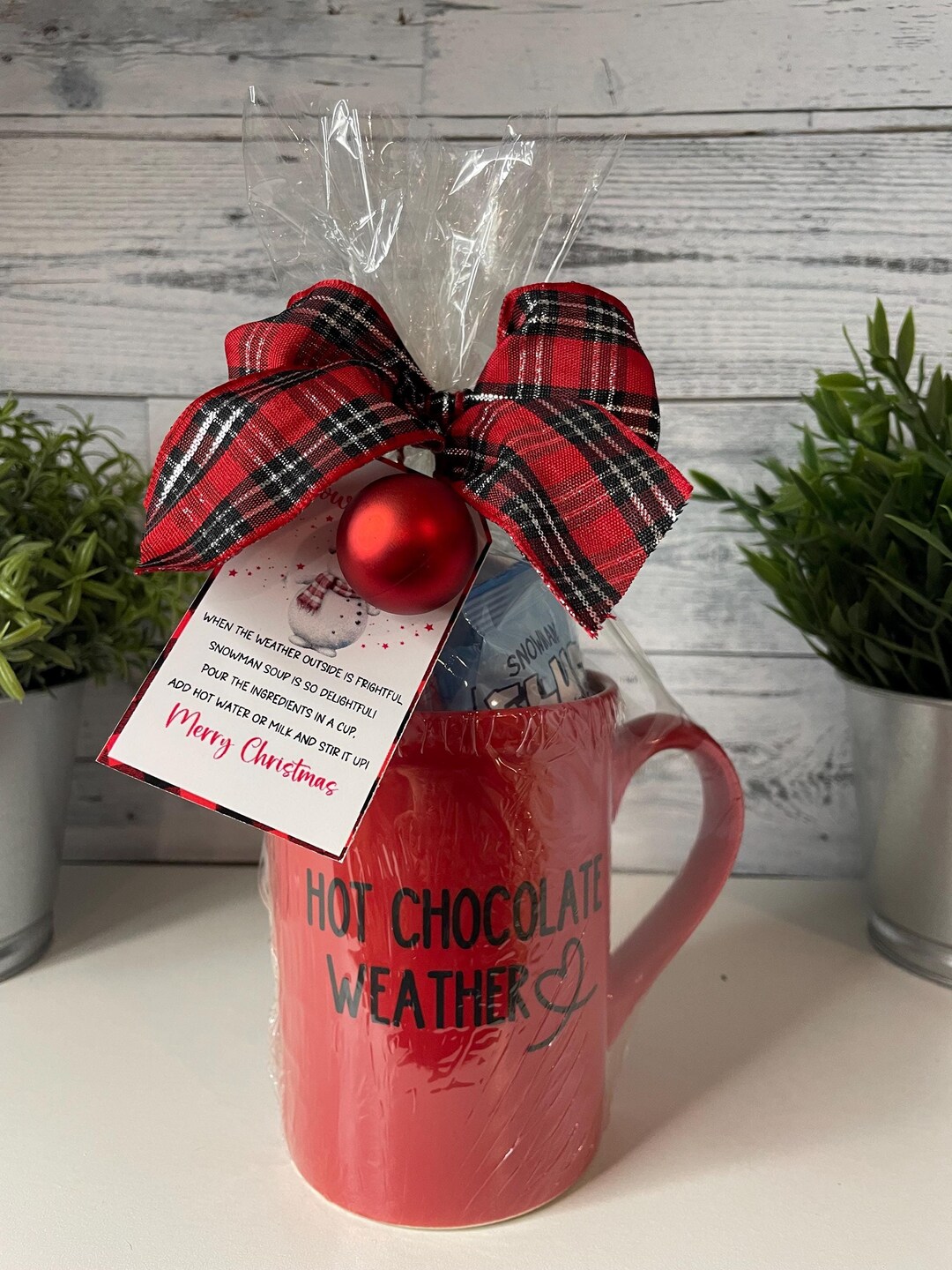 Hot Chocolate Mug Set, Snowman Soup Cocoa Set, Hot Chocolate Gift Set ...