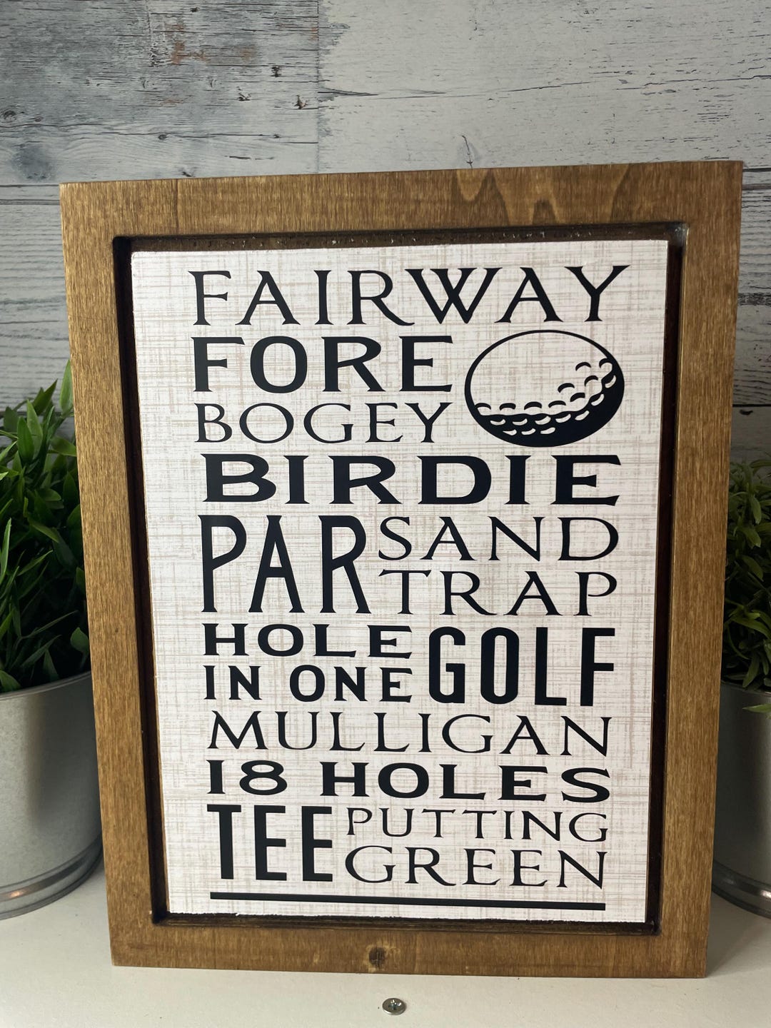 Wood Golf Sign, Golfer Graffiti Sign, Freestanding Golf Collage, Golfer ...