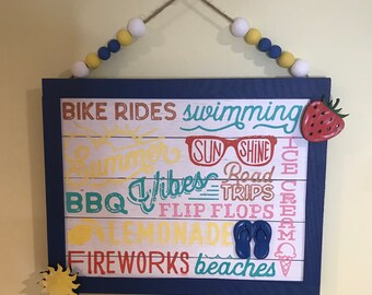 Summer/ Summer Fun / Summer Signs / Wood Signs / Summer Vibes / Fun ...