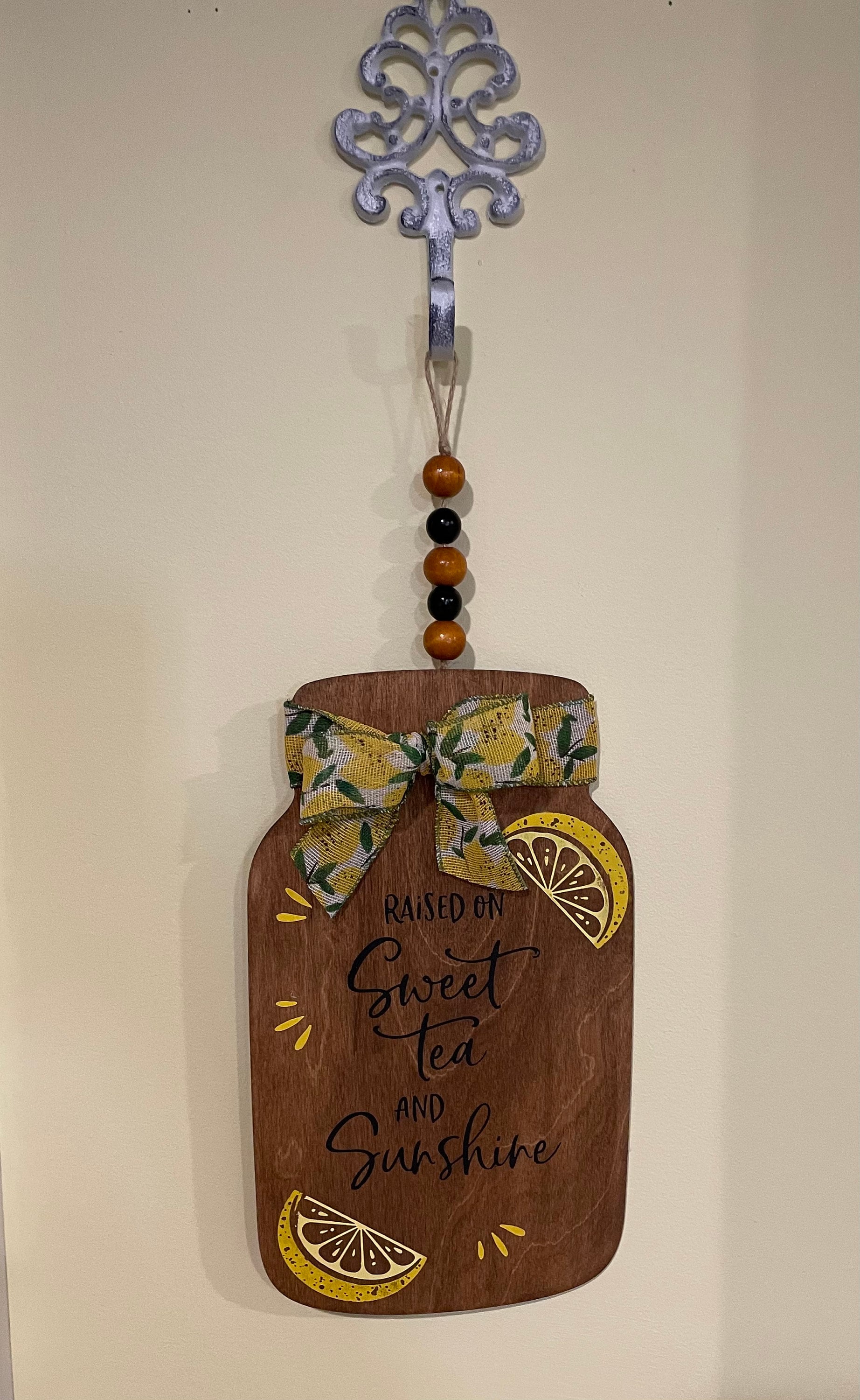 Wood Mason Jar Sign, Raised on Sweet Tea and Sunshine, Fun Wood Sign ...