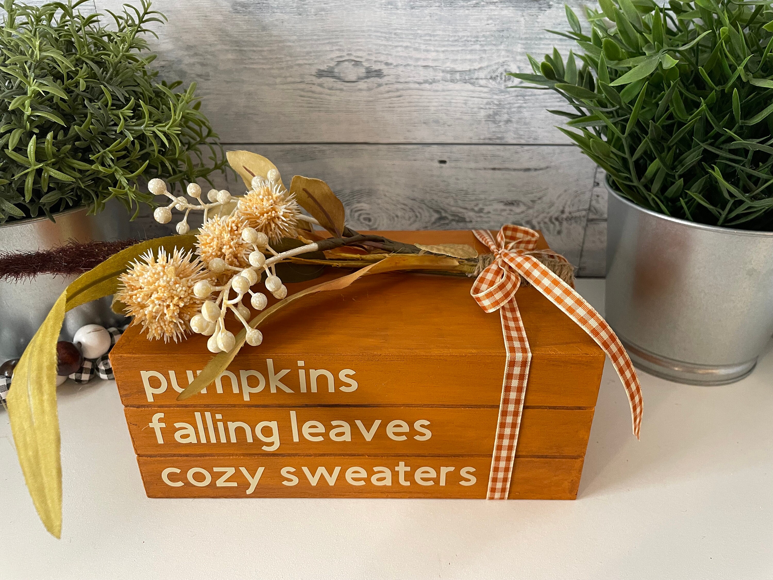 Fall Book Stacks Wood Blocks Stacked as Books Autumn Decor - Etsy