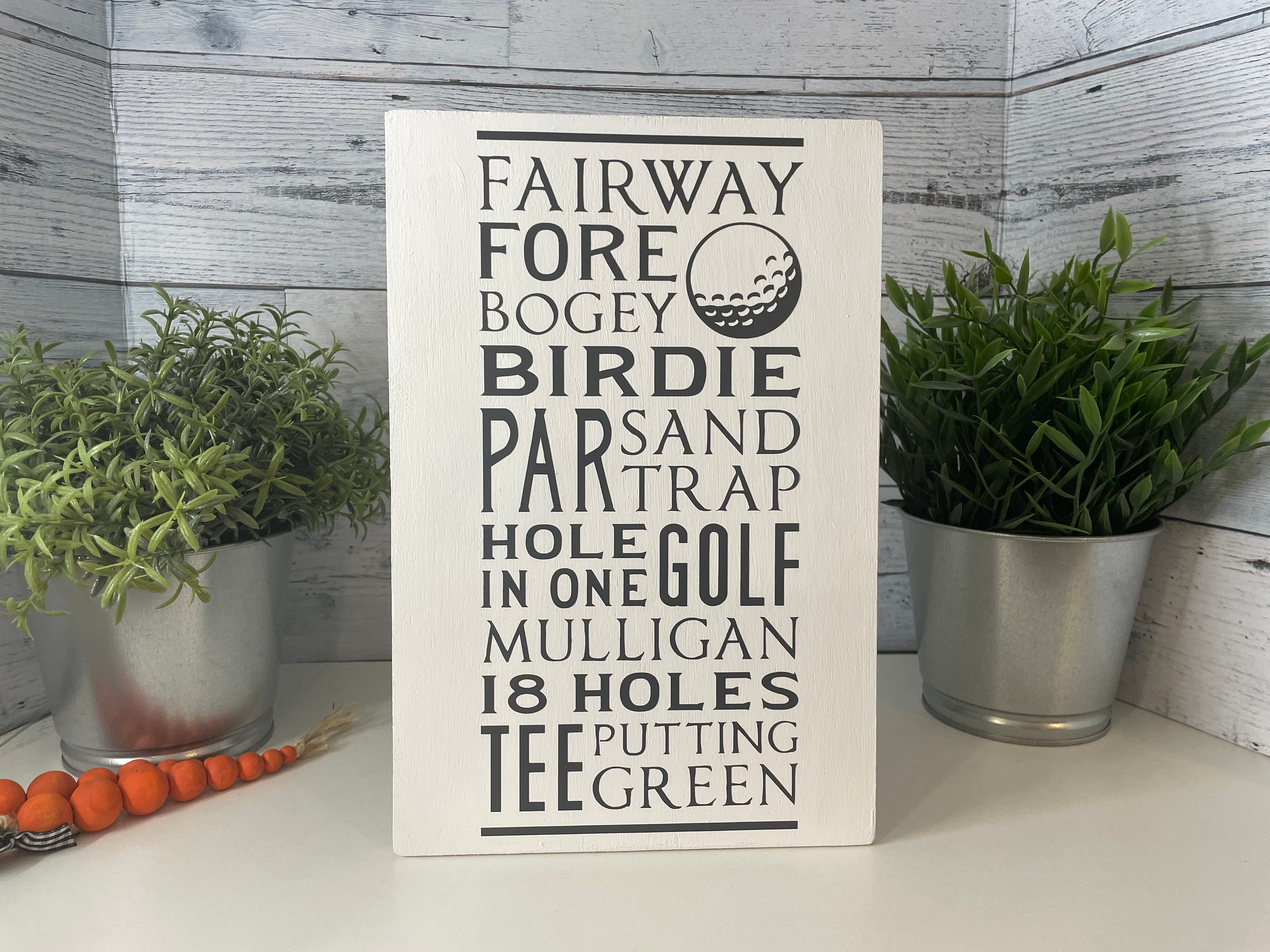 Wood Golf Sign Golfer Graffiti Sign Freestanding Golf - Etsy