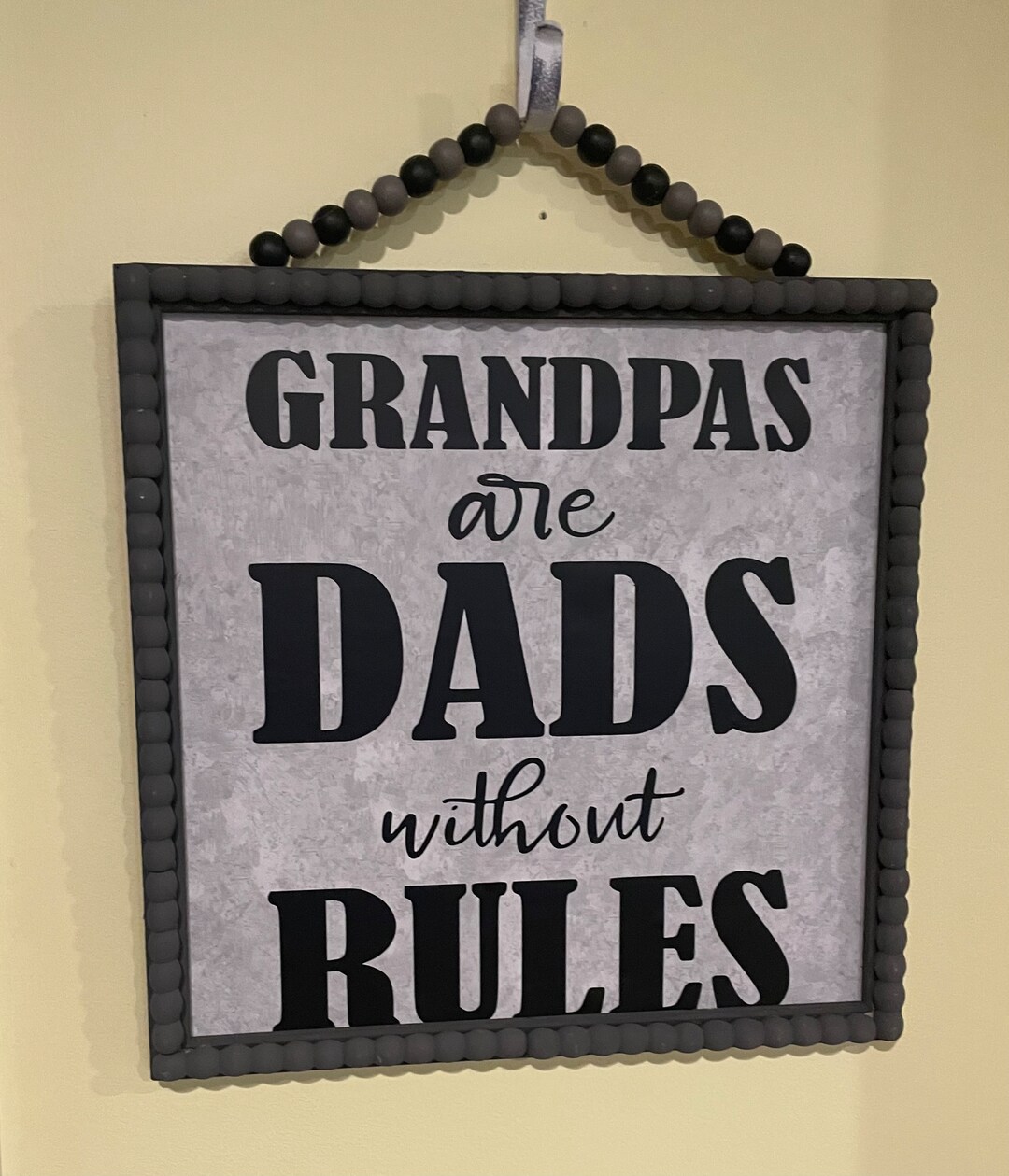 Grandpas Are Dads Without Rules, Grandpa Sign, Wall Hanging for Grandpa ...