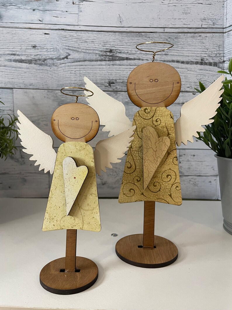 Pair of Standing Angels Guardian Angels Duo Freestanding - Etsy