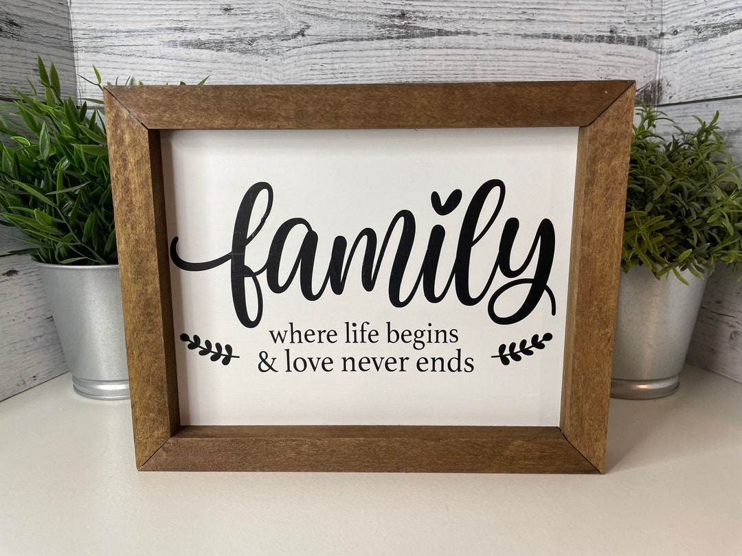 Reversible Family Sign, Farmhouse Framed Sign for Family, Heartfelt ...