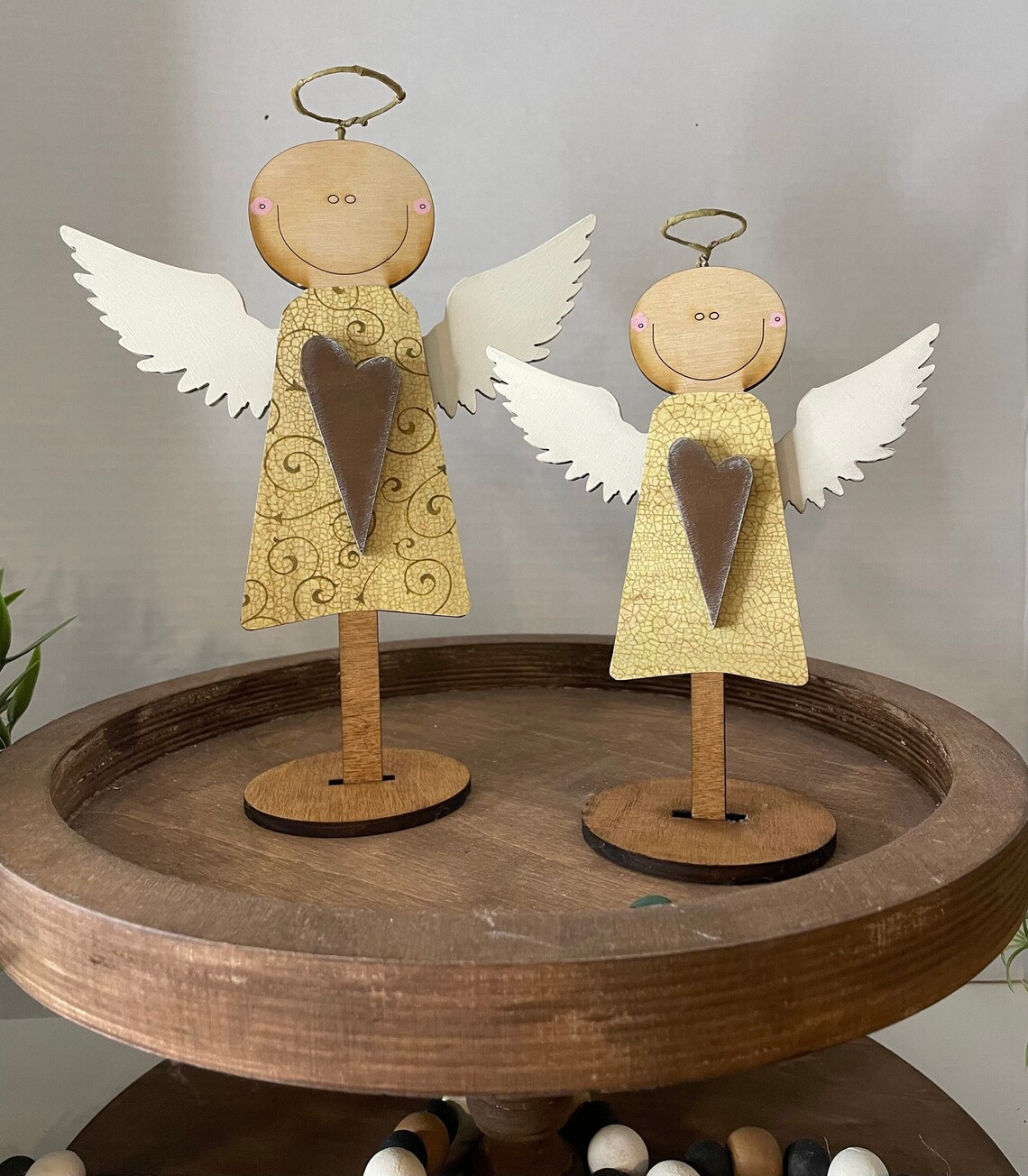 Pair of Standing Angels Guardian Angels Duo Freestanding | Etsy