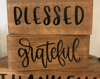 Thankful Blocks - Etsy