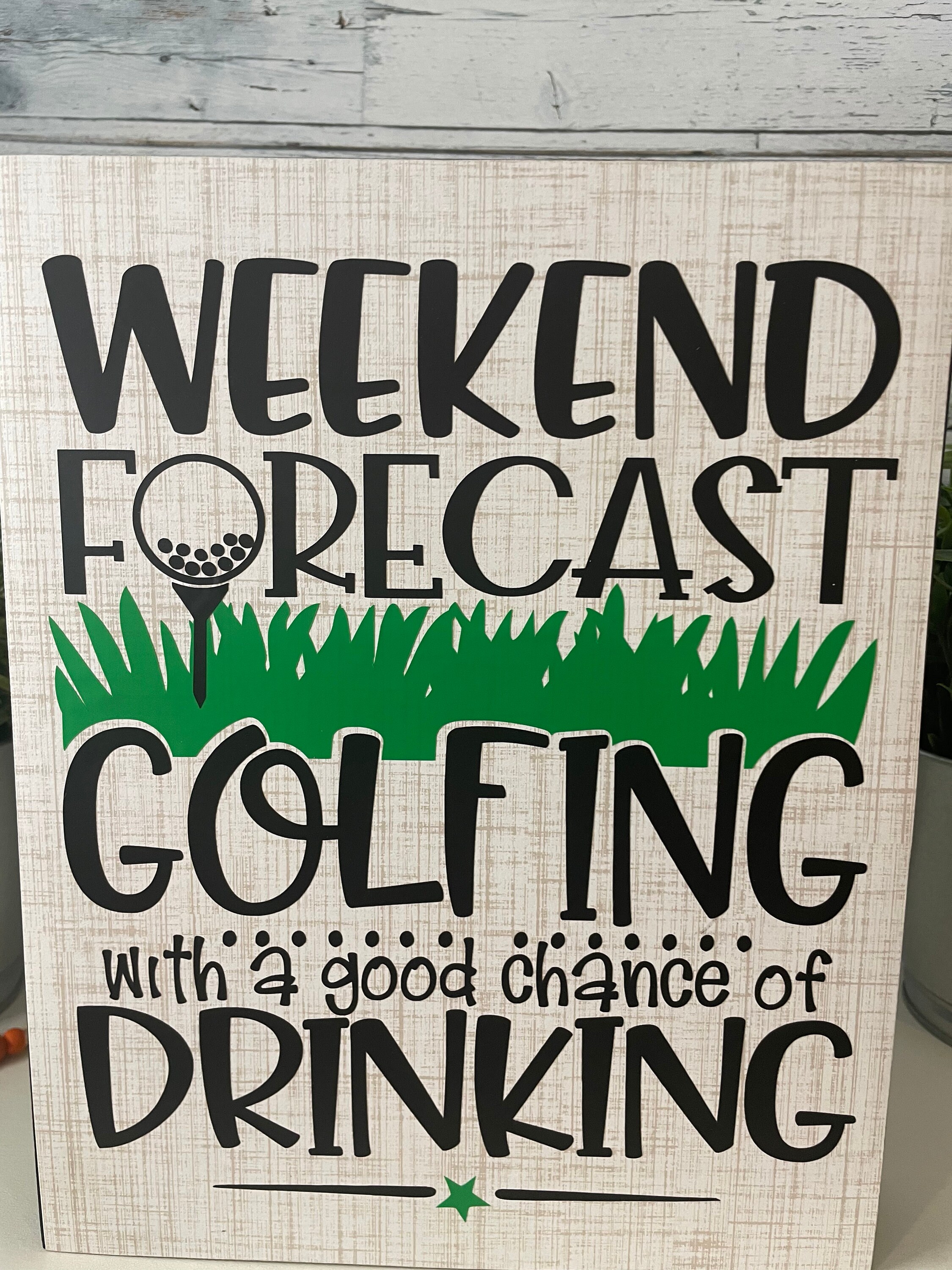 Weekend Forecast Golfing With A Good Chance of Drinking - Etsy
