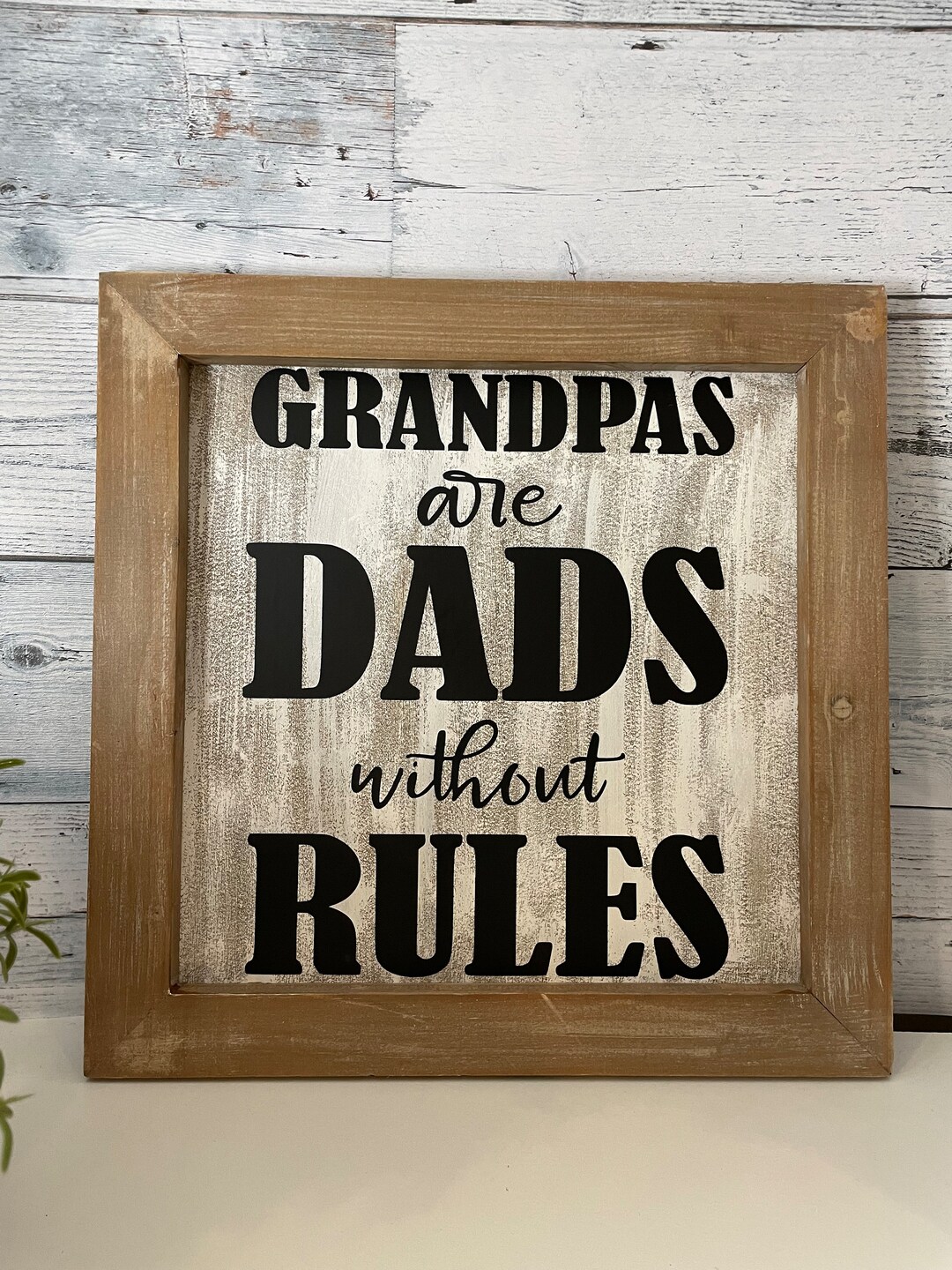 Grandpas Are Dads Without Rules Grandpa Sign Wall Hanging - Etsy