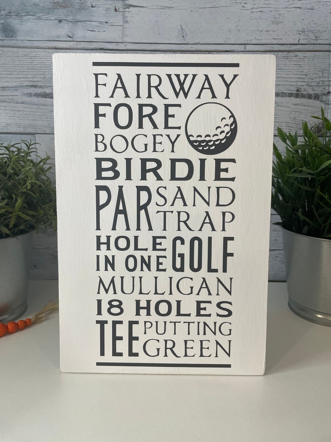 Wood Golf Sign, Golfer Graffiti Sign, Freestanding Golf Collage, Golfer ...