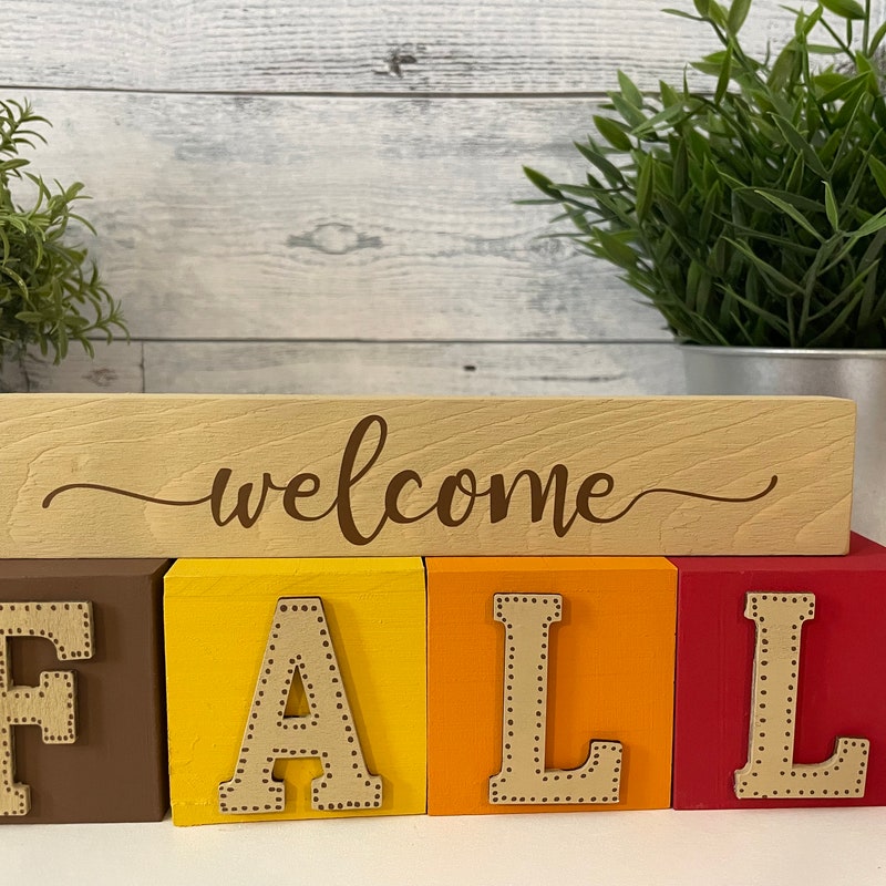 Wooden Fall Blocks - Etsy