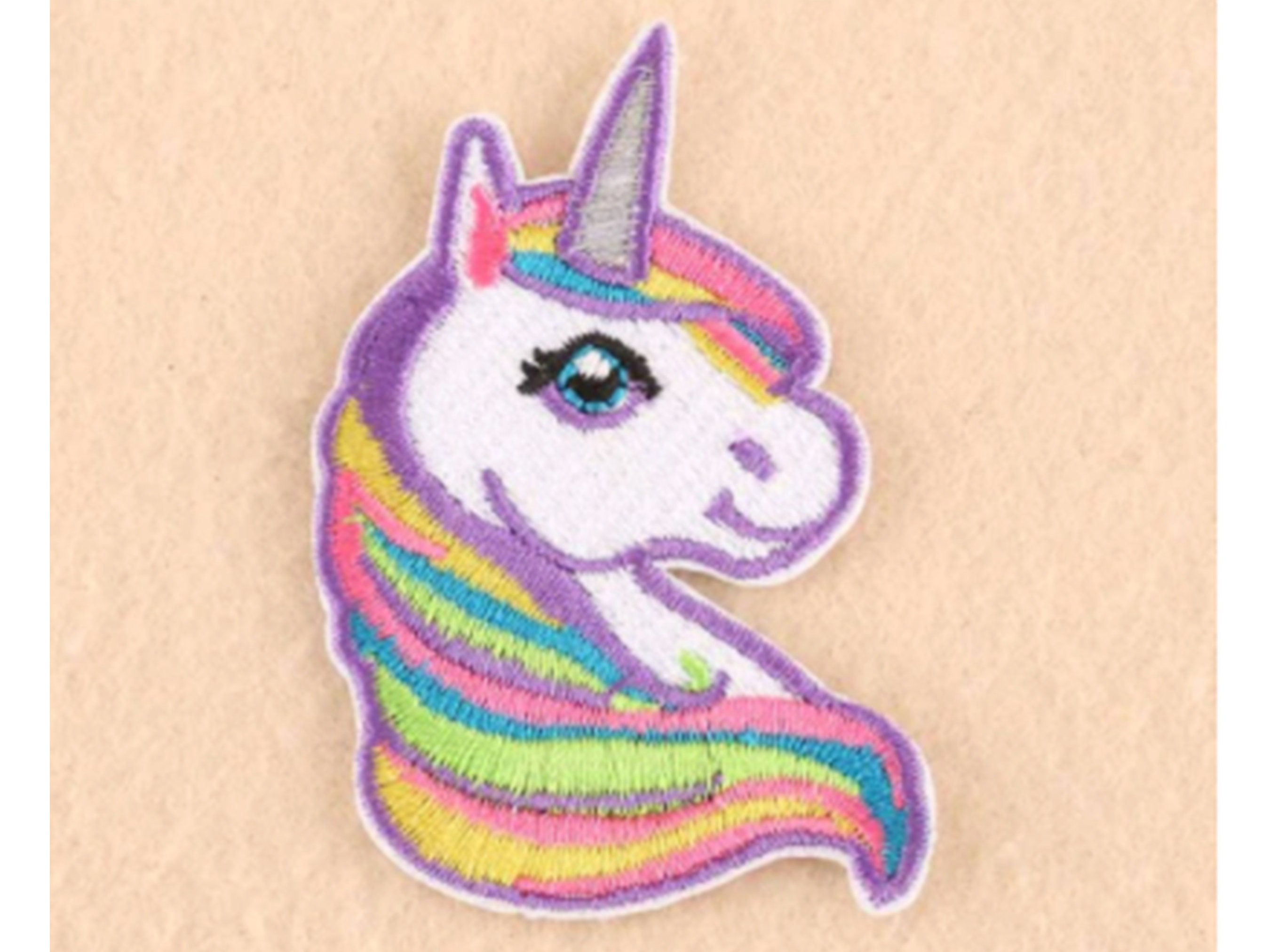 Adorable Unicorn Rainbow Iron On Patch Embroidered Custom Etsy