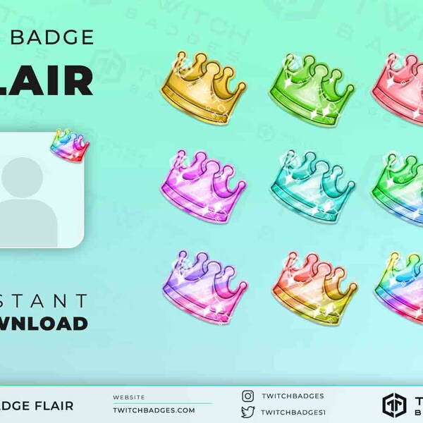 Twitch Sub Badge Flair - Etsy