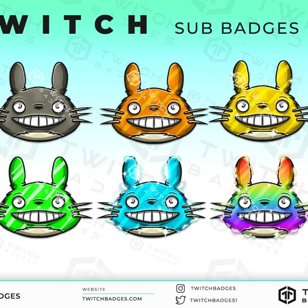 Anime Subscriber Badges - Etsy