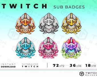 Twitch Knight Badges | Etsy