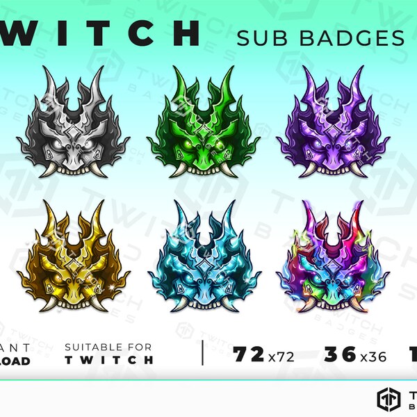 Demon Slayer Twitch Sub Badges - Etsy