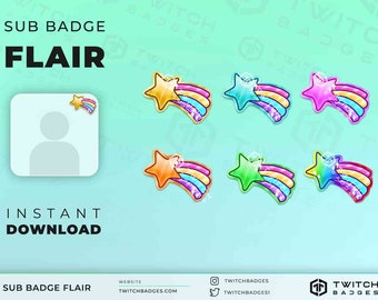 Custom Twitch Badge Flair Pixel Bubbles Circles - Etsy