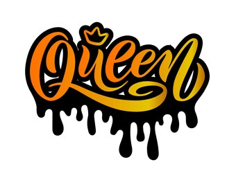 Queen Drip Svg - Etsy
