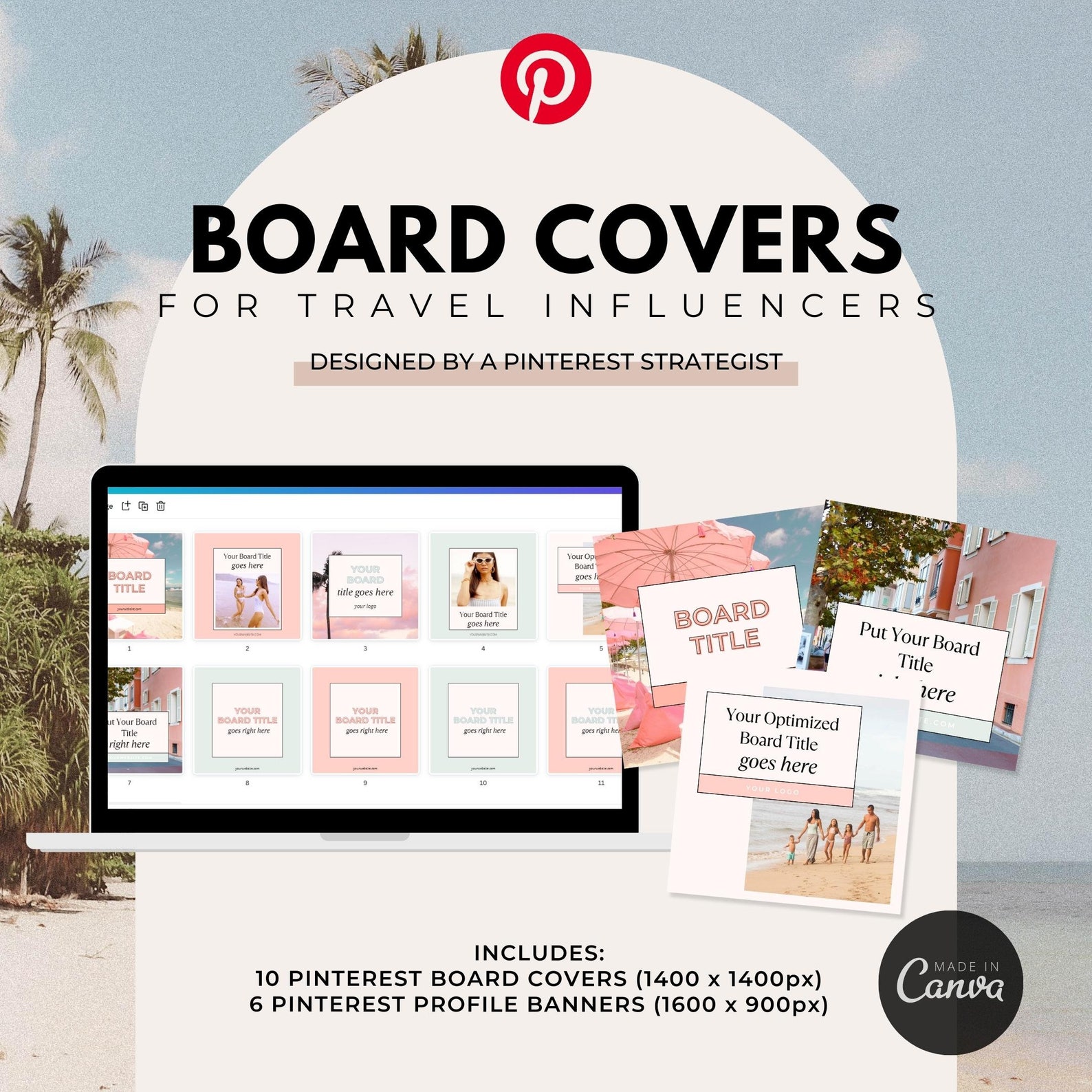 Pinterest Marketing Templates for Travel Bloggers Pinterest Profile ...