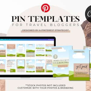 Pinterest Templates for Travel Blogger Pinterest Graphics Canva ...