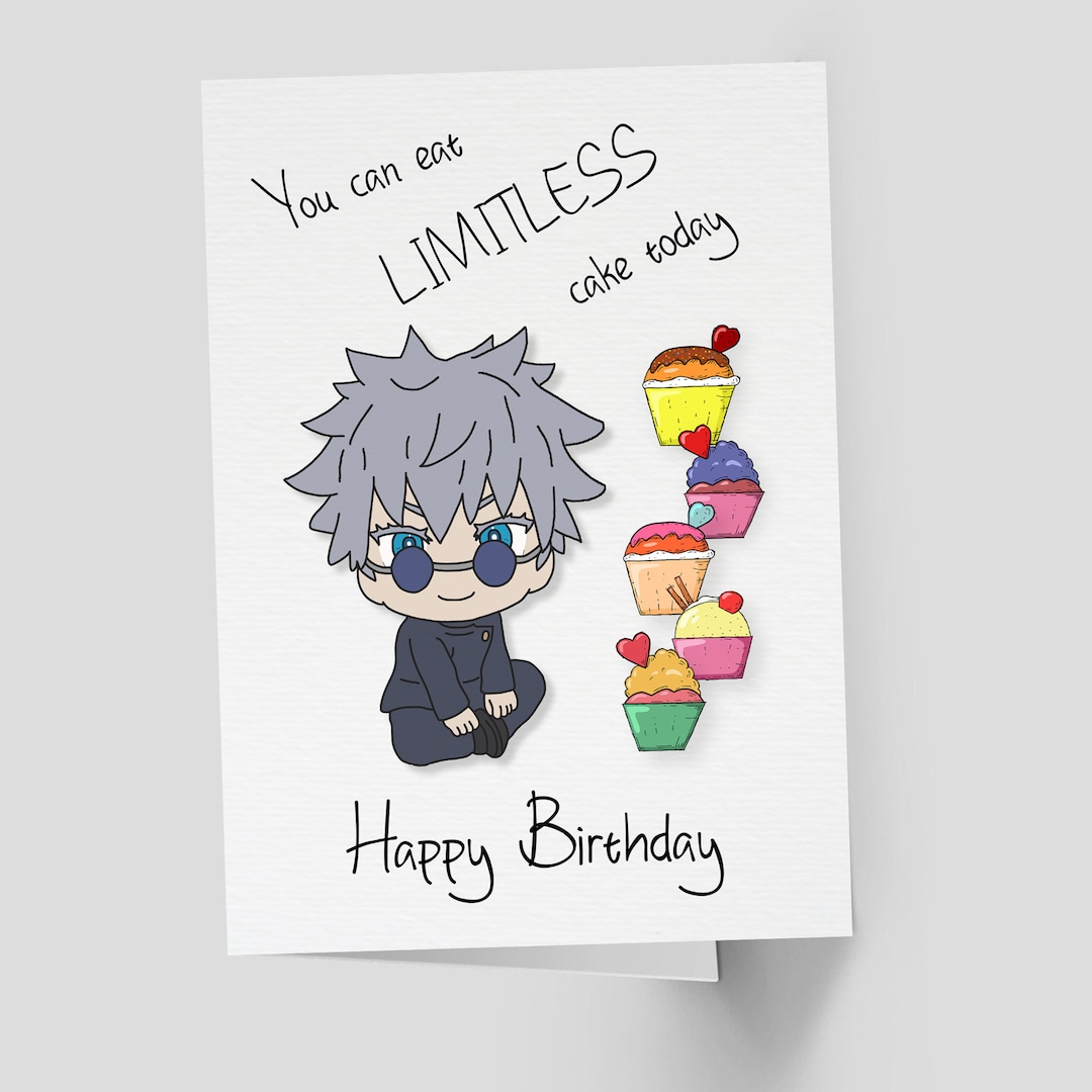 Anime Card Anime Birthday Card Jujutsu Kaisen Gojo Satoru - Etsy