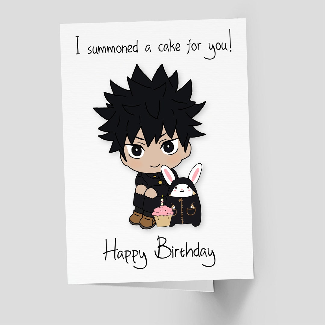 Anime Card Anime Birthday Card Jujutsu Kaisen Megumi - Etsy