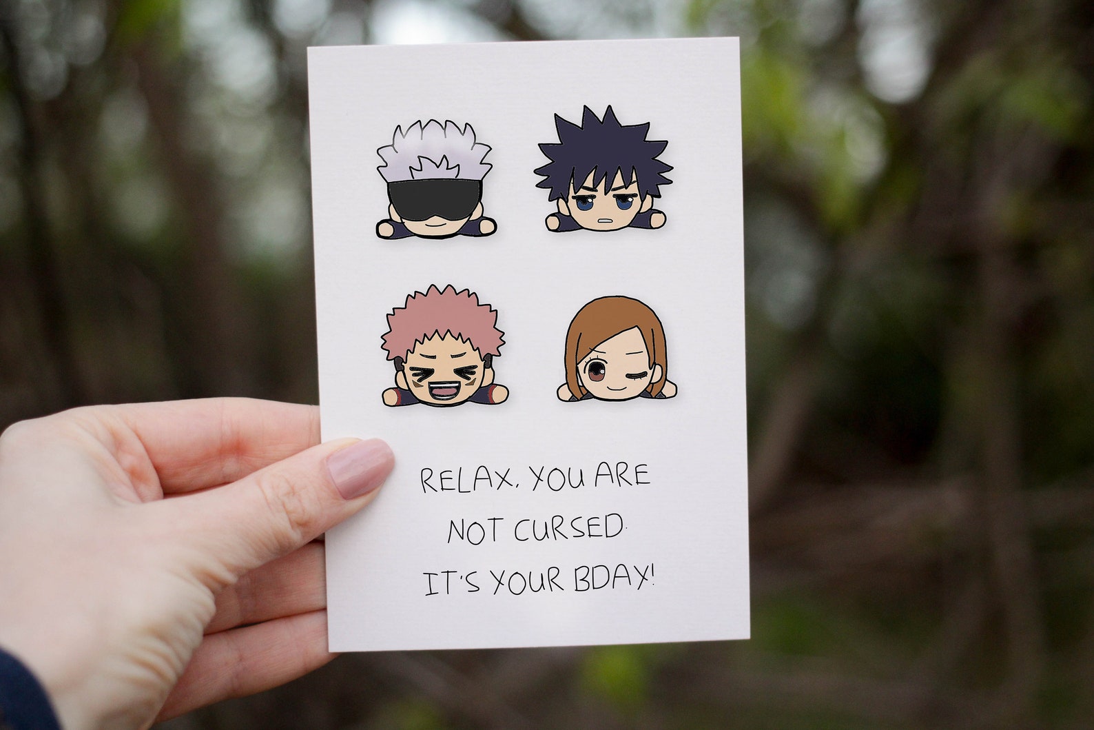 Anime Card, Anime Birthday Card, Anime Digital Art - Etsy