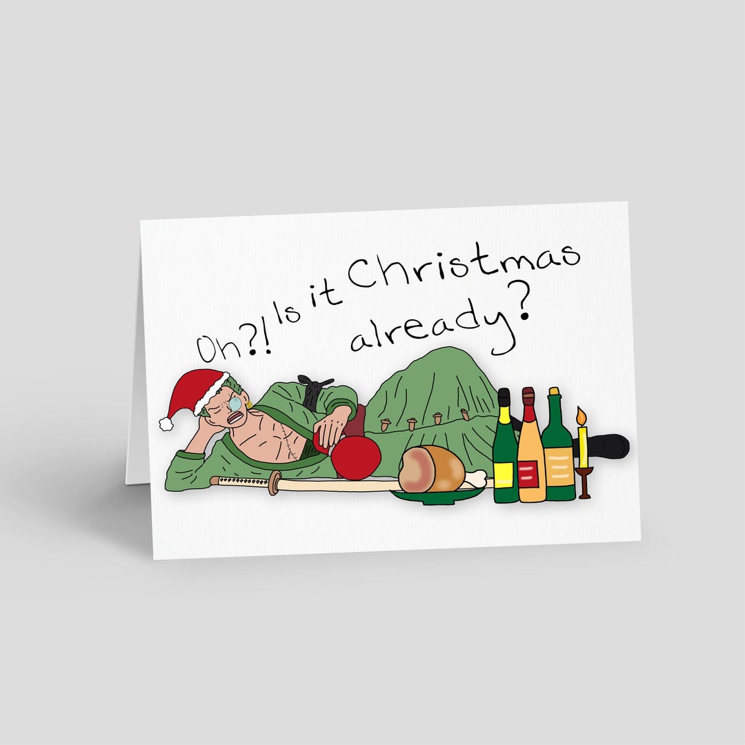 Anime Card Anime Christmas Card One Piece Anime Card - Etsy