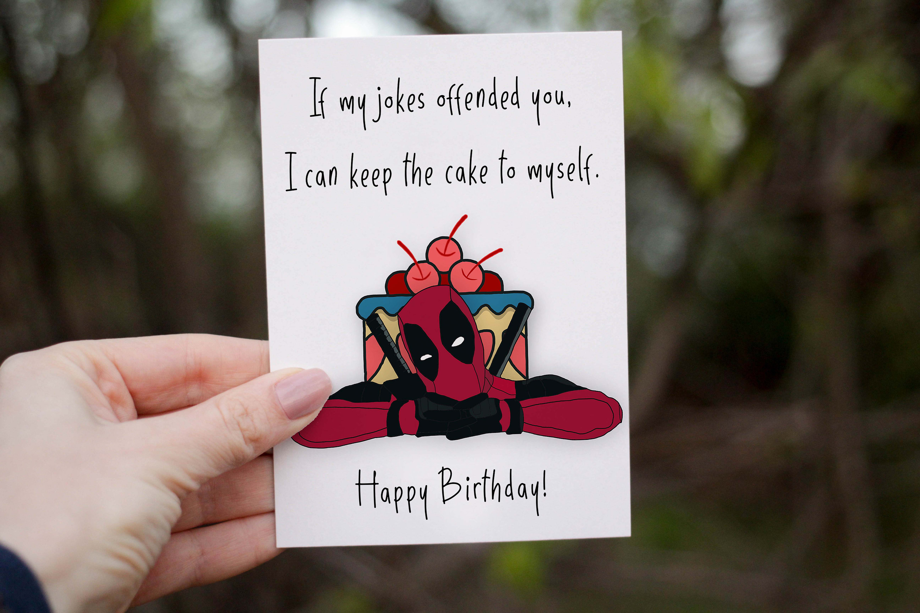 Deadpool Birthday Card, Deadpool Quotes, Deadpool Card - Etsy